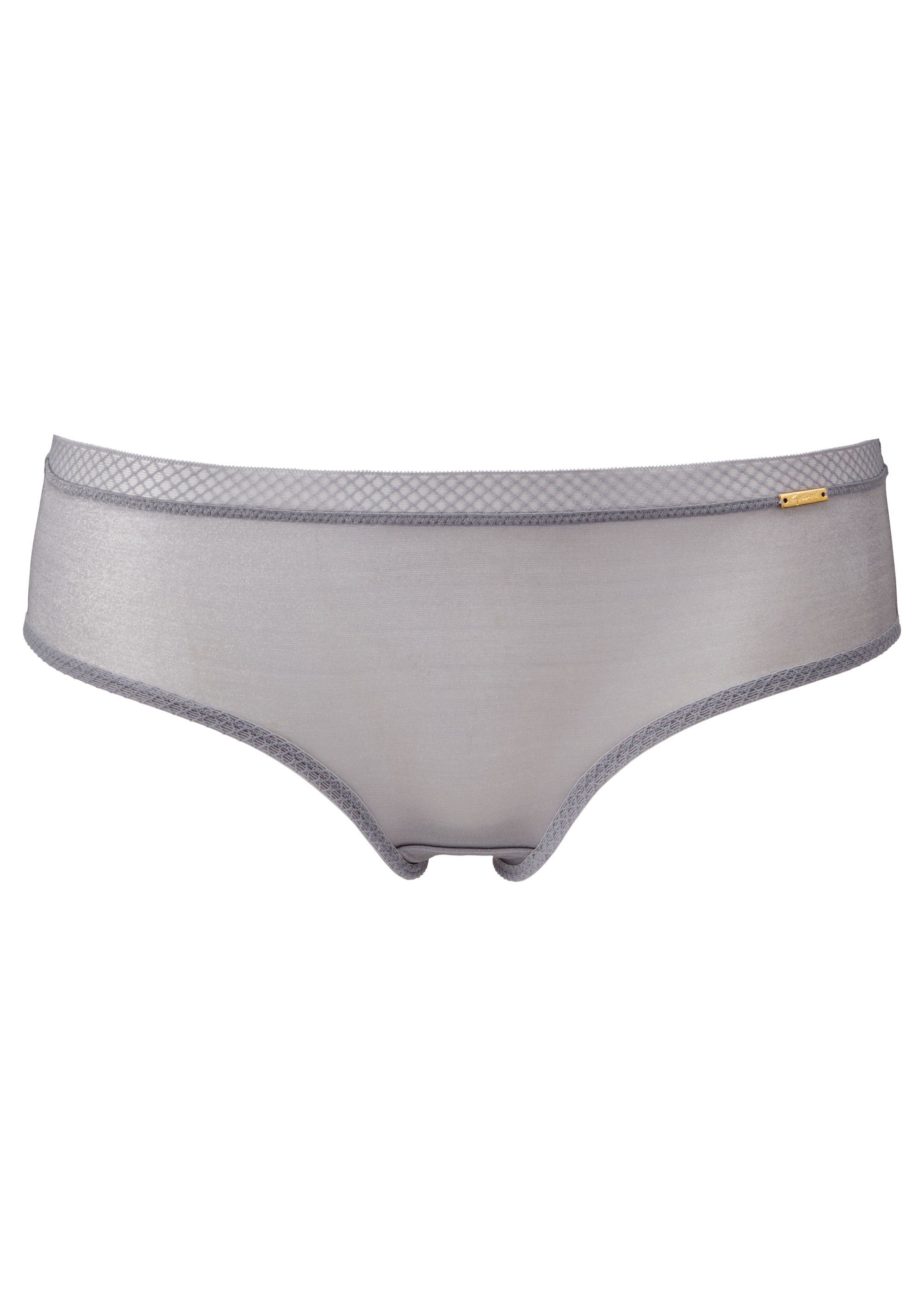 Gossard Hipster Glossies Short Silver S (Short, 1-St., glatt), silber