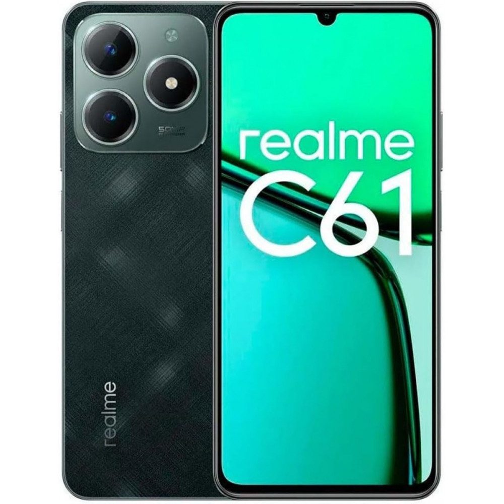 Realme RMX3939 C61 128 GB / 6 GB - Smartphone - dunkelgrün Smartphone