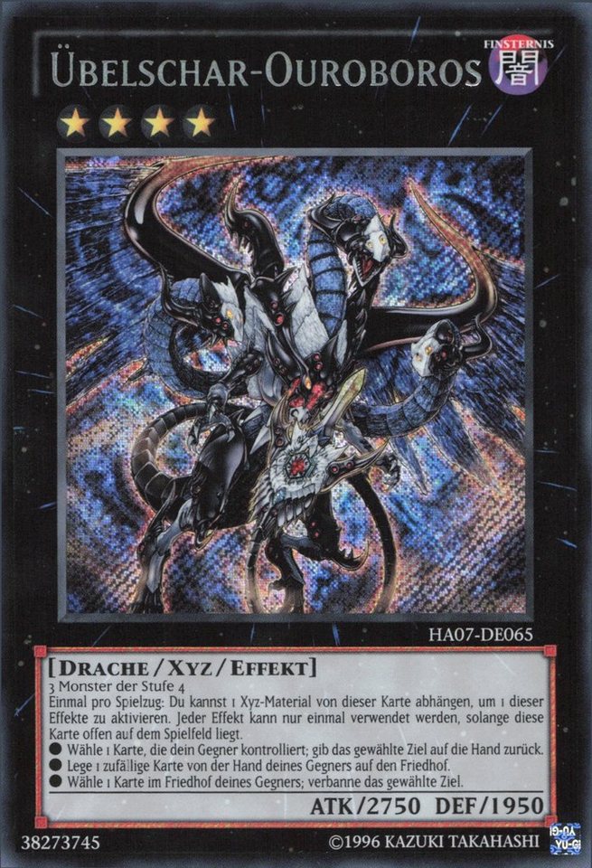 Recollectibles Sammelkarte Yugioh Karte Übelschar Ouroboros Deutsch Yu