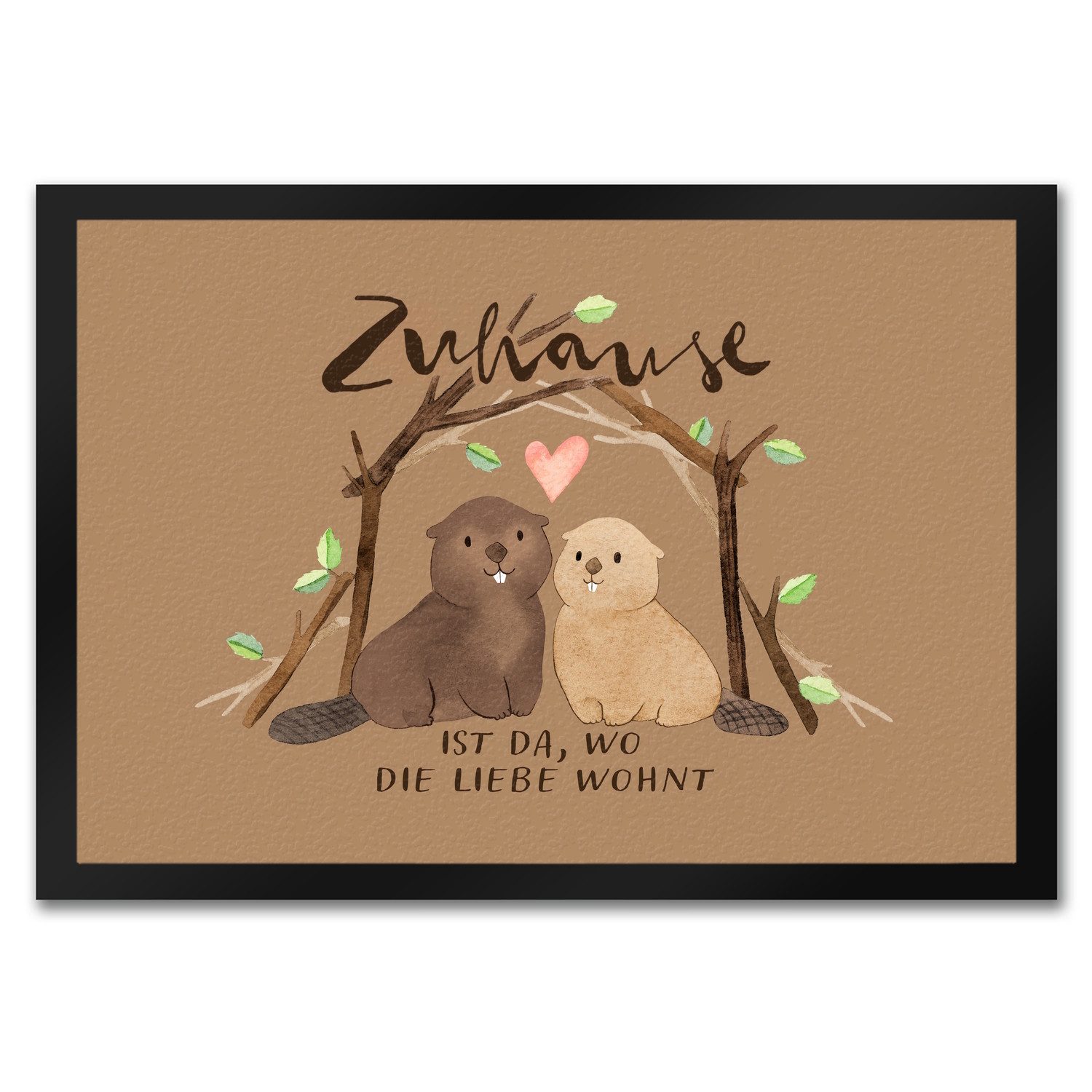 Speecheese Fußmatte Biber Fußmatte In 35x50 Cm Mit Spruch Zuhause Ist