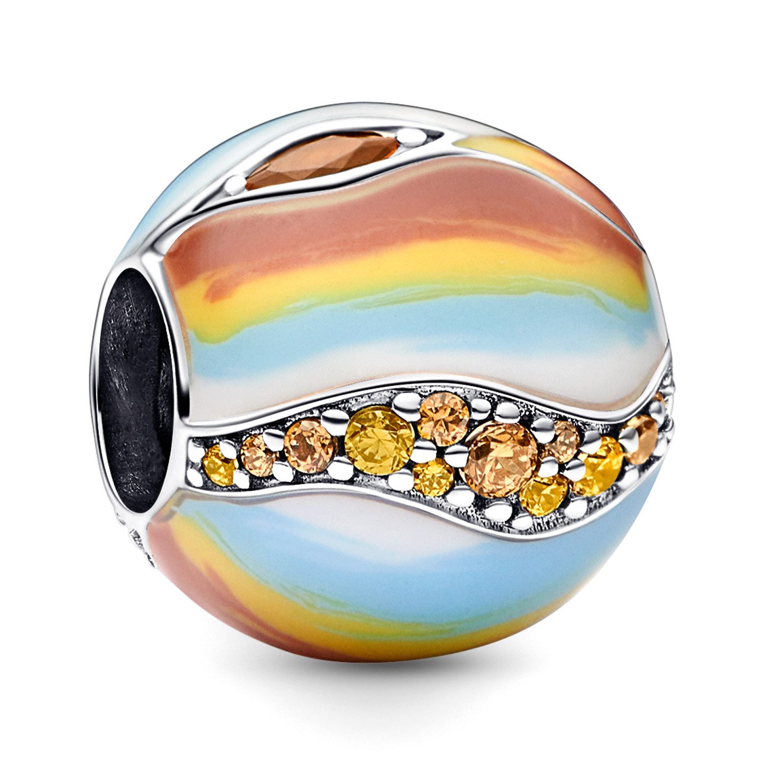 Pandora Runder Anhänger Charm Planet Jupiter Silber