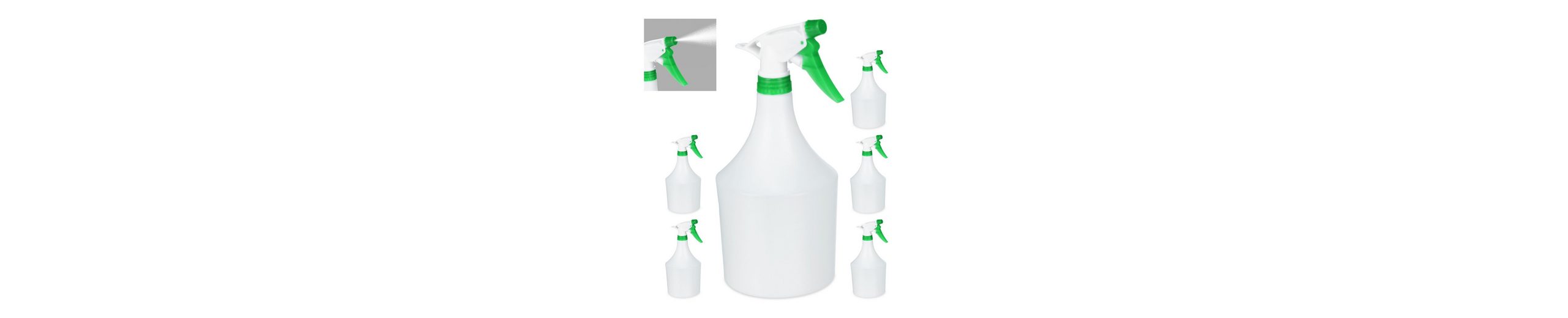 relaxdays Sprühflasche »6x Sprühflasche in Grün« | OTTO