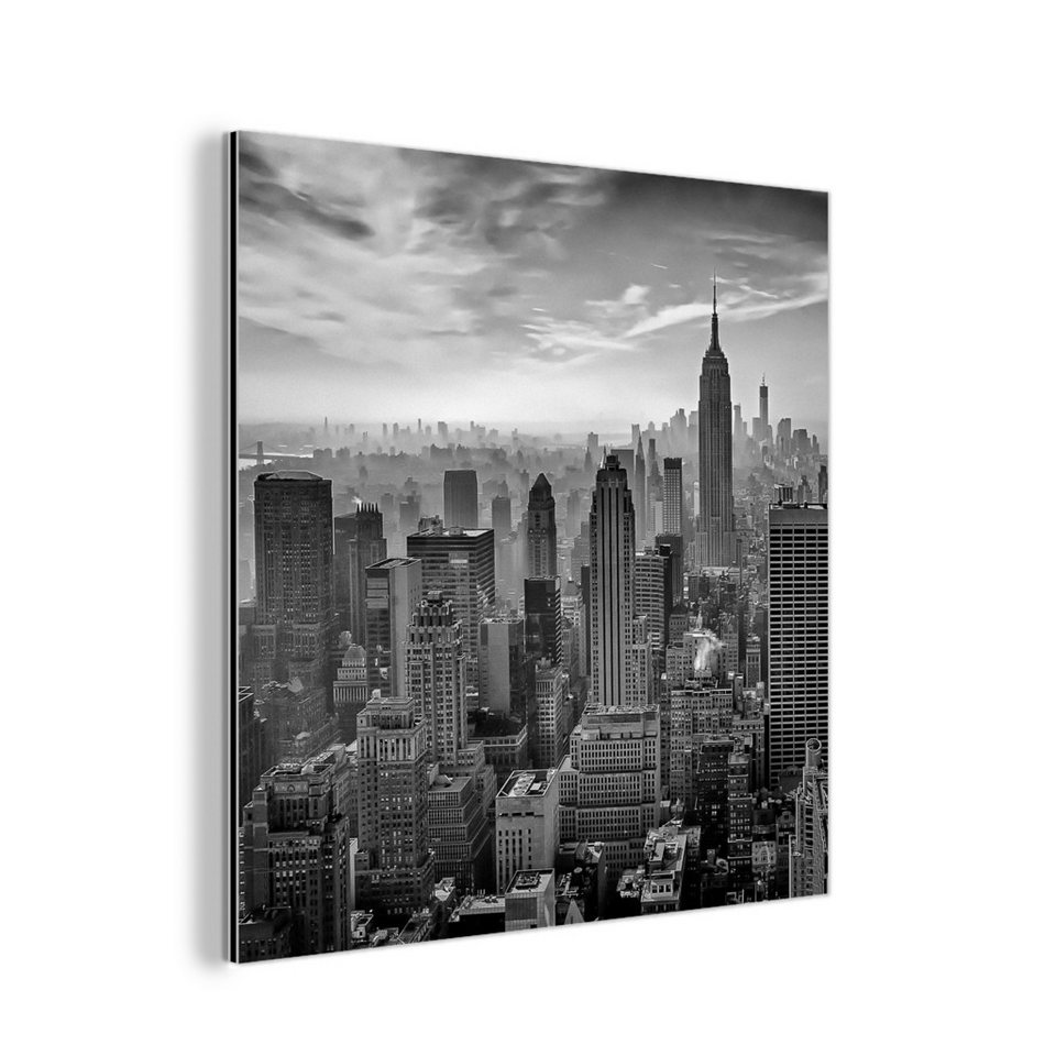 Muchowow Metallbild Architektur Schwarz Und Weiß Stadt Skyline