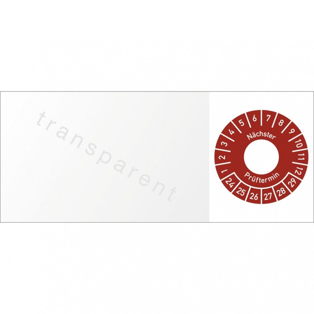 König Werbeanlagen Hinweisschild Kabelprüfplakette Nächster Prüftermin 2024 - 2029