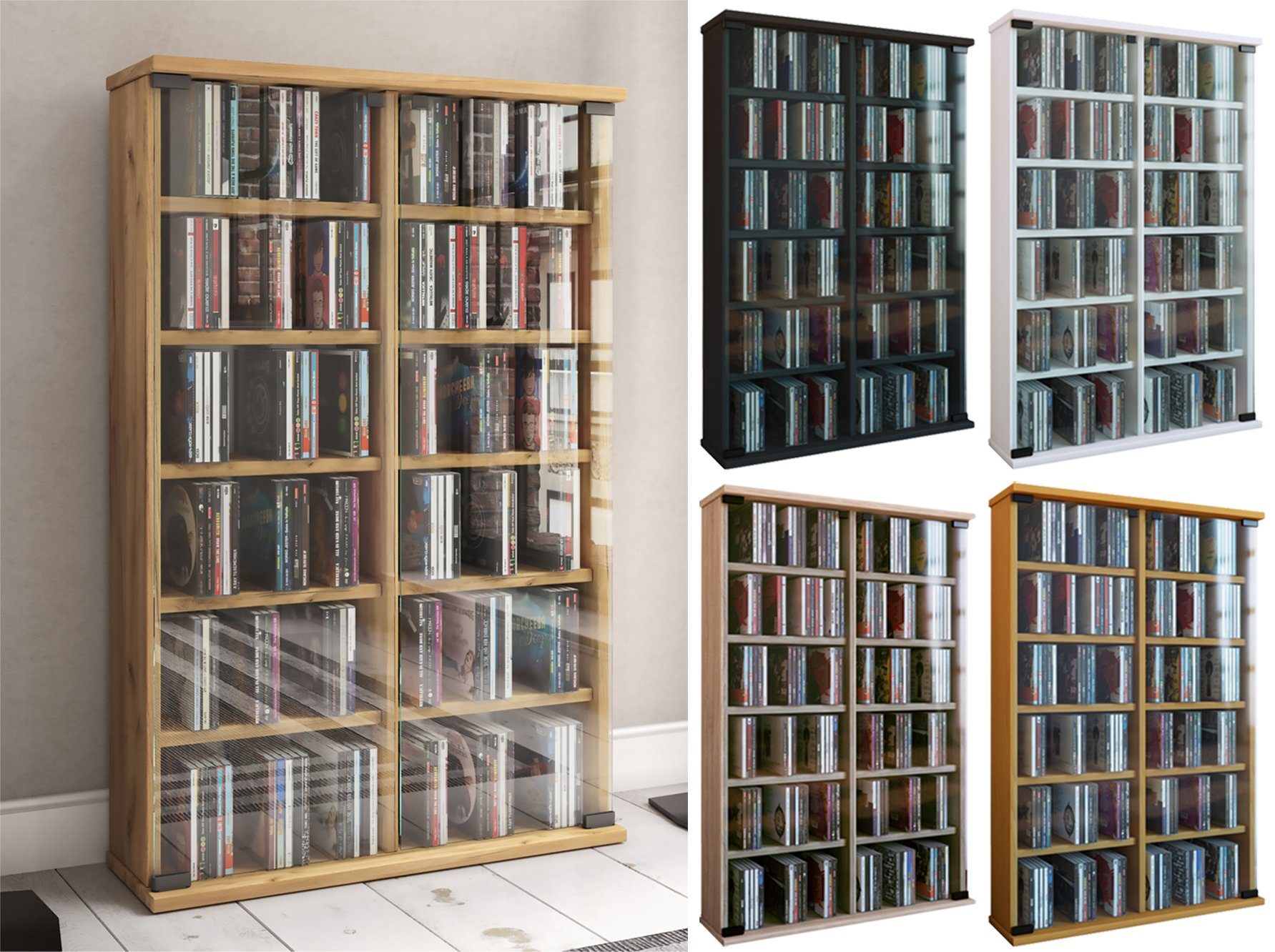 Weiße Regale mit Glastür online kaufen | OTTO