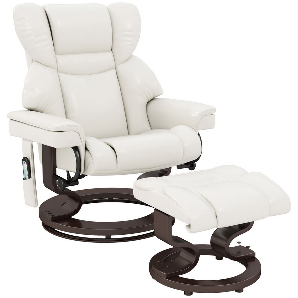 Homcom Massagesessel Mit Fußhocker Liegefunktion Relaxsessel 2 St