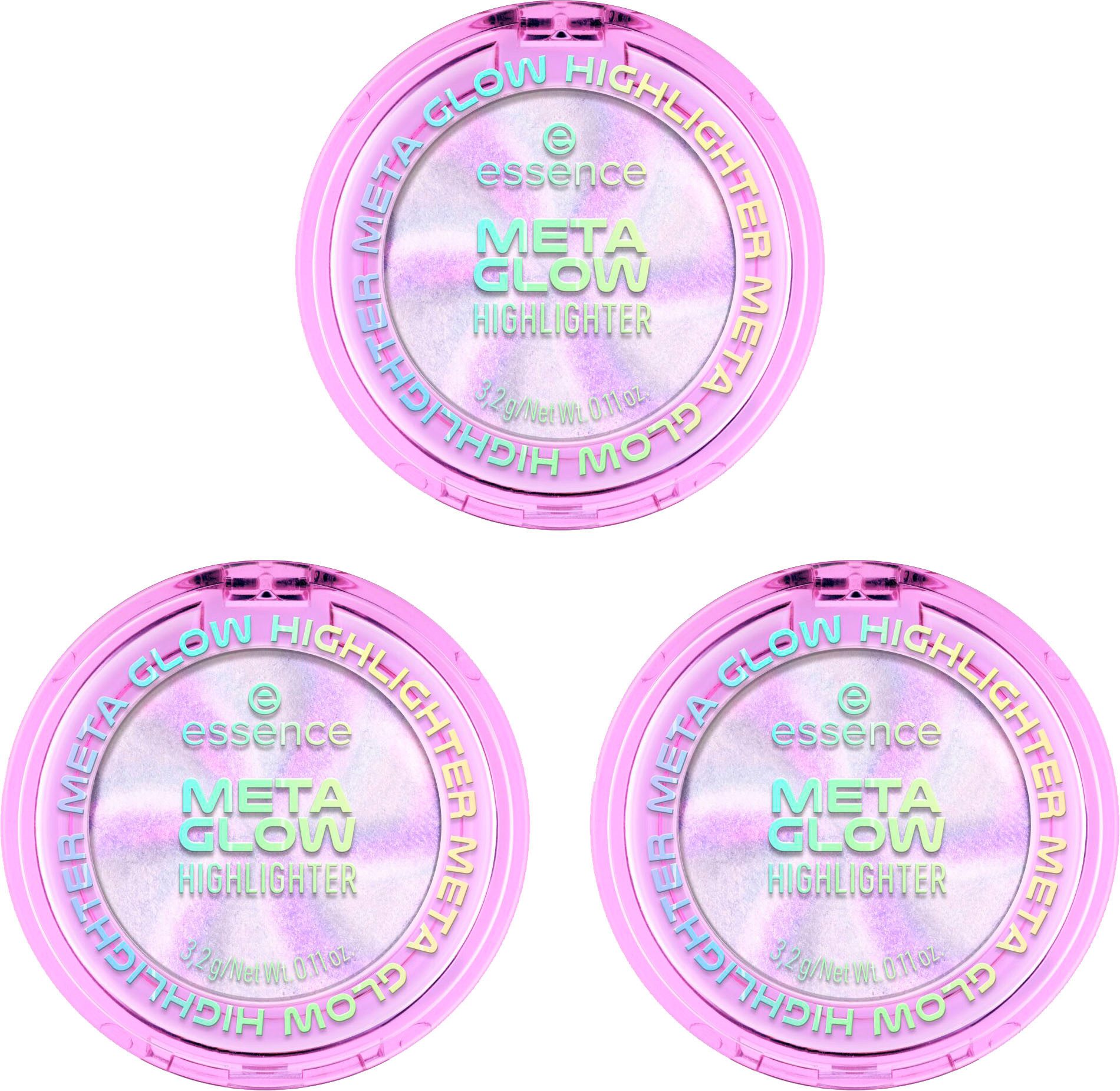 Essence Highlighter META GLOW HIGHLIGHTER, 3er Pack