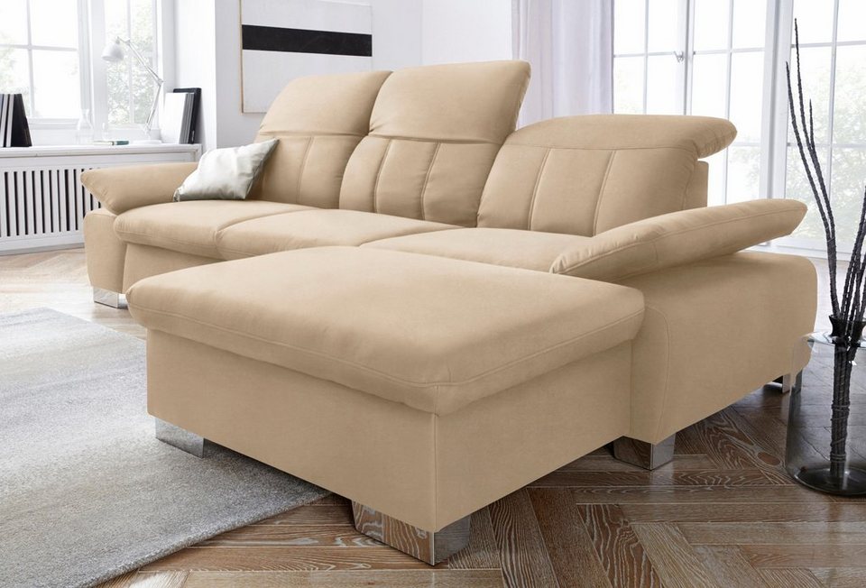 Domo Collection Ecksofa Milan Mit Rückenverstellung Und Federkern