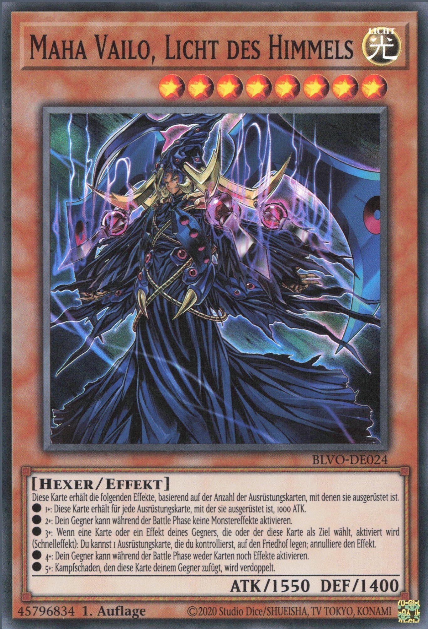 ᐅ ReCollectibles Sammelkarte YuGiOh Karte Maha Vailo, Licht des Himmels deutsch, Yu-Gi-Oh! Karte ...