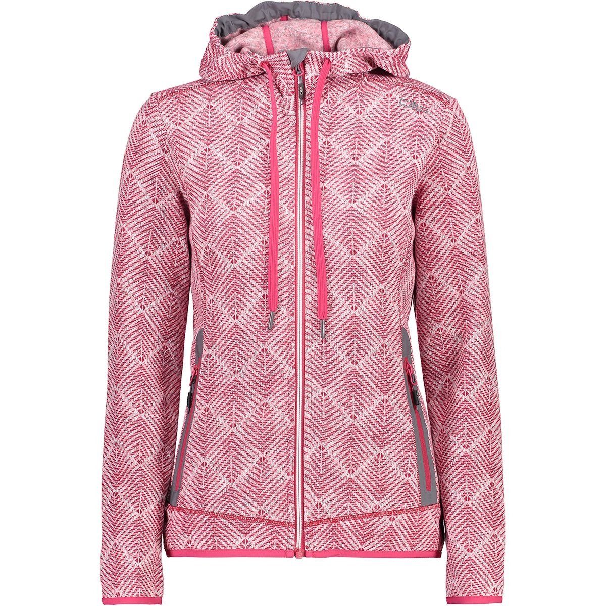 Cmp Winterjacke Cmp Damen Strickfleecejacke Mit Kapuze 39h0976 Rot