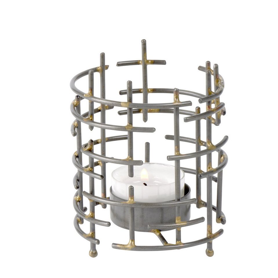 Lambert Windlicht Mikado Windlicht Klein Naturanthrazitgold H 10