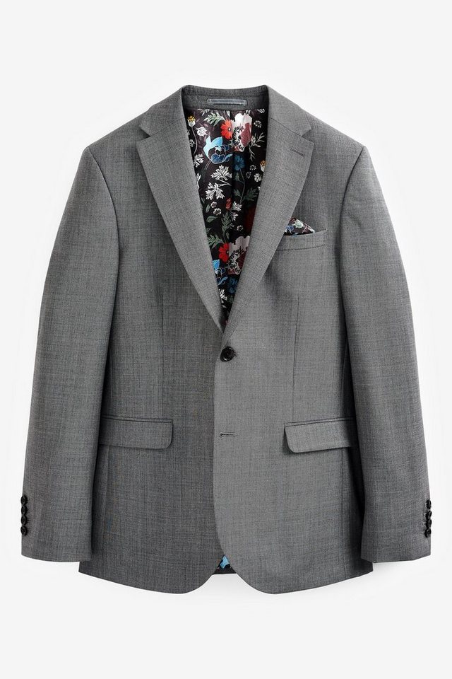 Next Baukastensakko Signature Kariertes Sharkskin Anzug Sakko Slim Fit