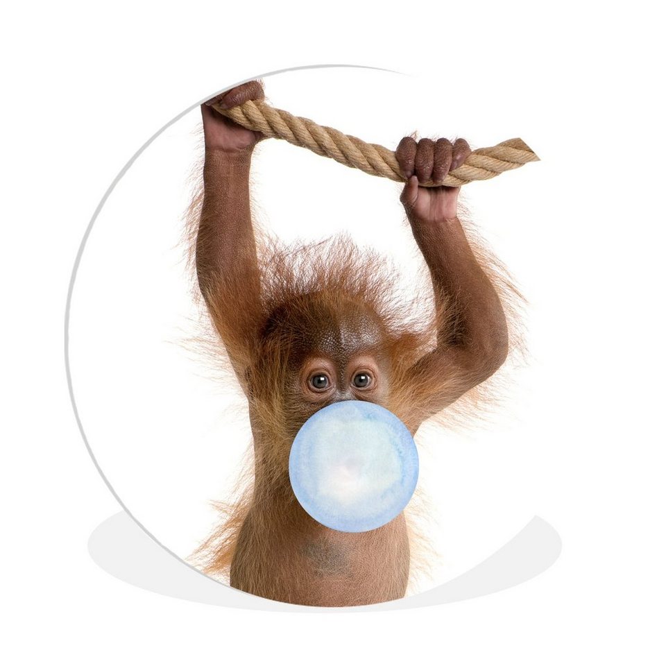 Muchowow Gemälde Orang Utan Kaugummi Blau Tiere Kinder Junge