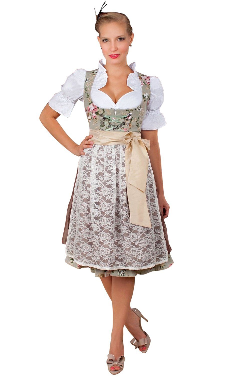 Edelnice Dirndl Blumen exclusive, Trachtenkleid
