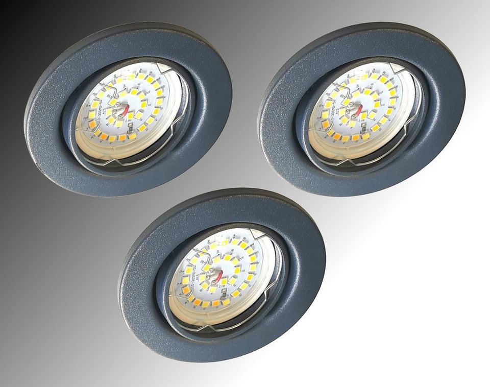 Trango Led Einbauleuchte 3er Set 6729 031m36k Led Einbaustrahler