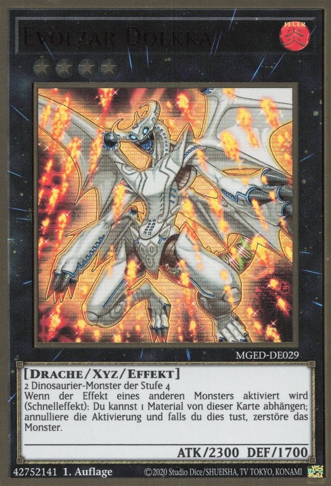 Recollectibles Sammelkarte Yugioh Karte Evolzar Dolkka Yu Gi Oh Karte