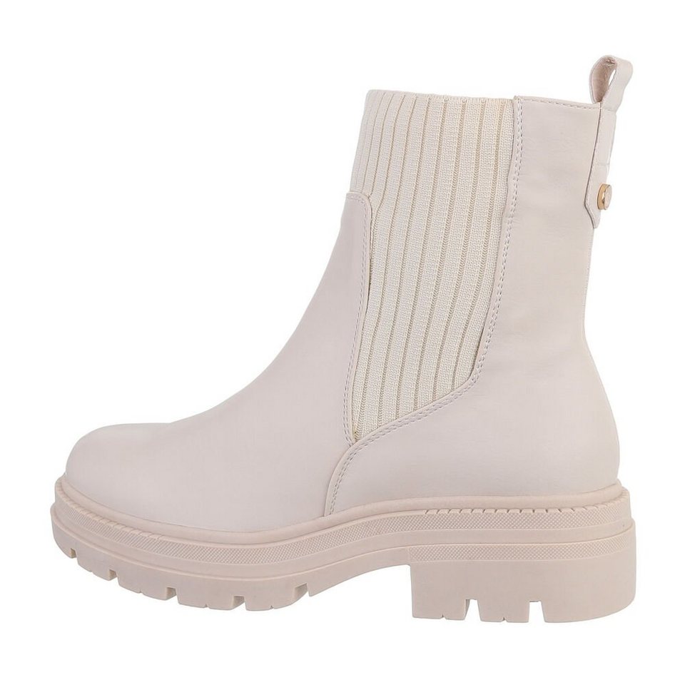 Ital Design Damen Schlupfschuhe Freizeit Stiefelette Blockabsatz