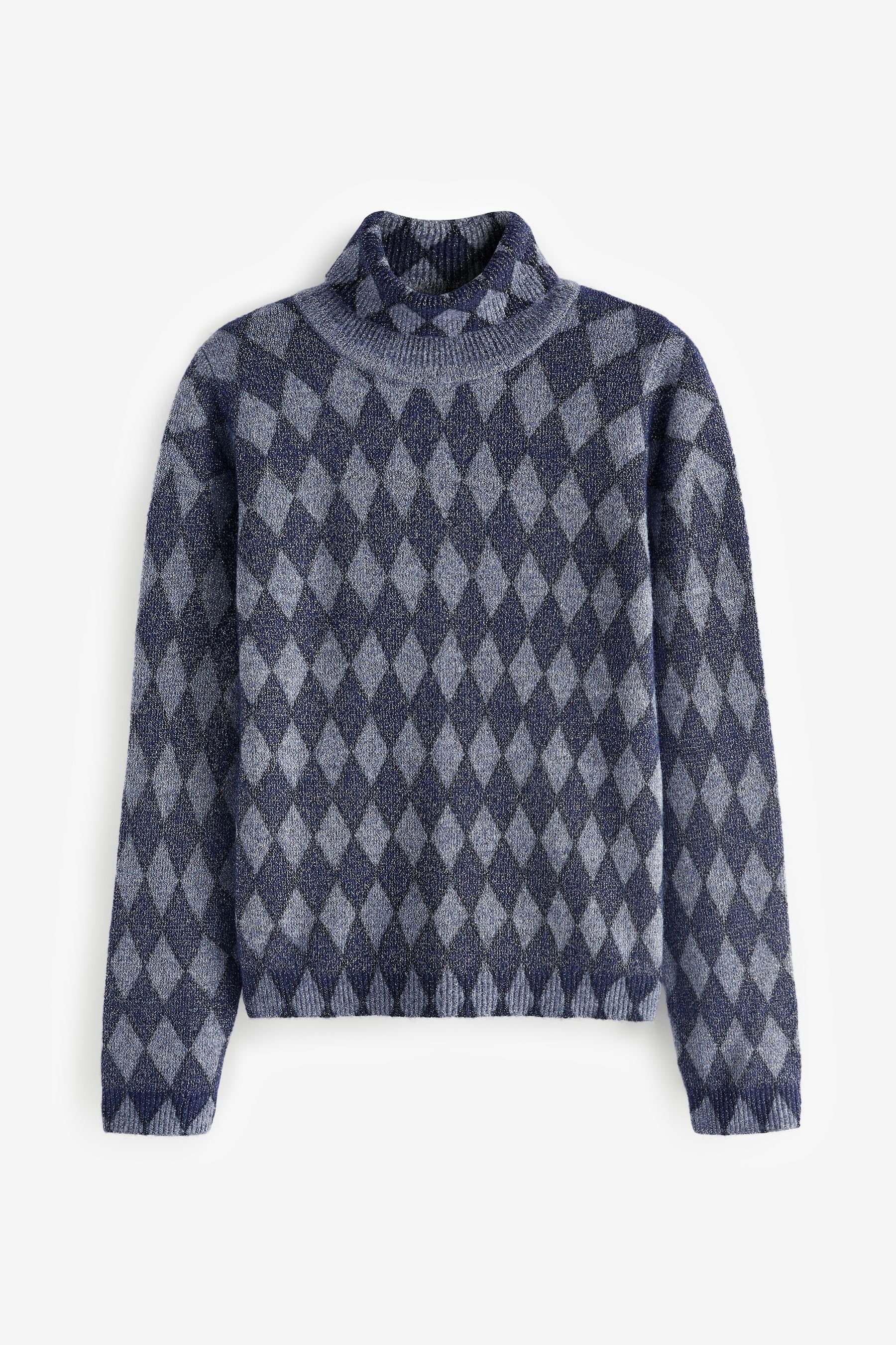 Next Rollkragenpullover Glitzernder Rollkragenpullover Mit Argyle