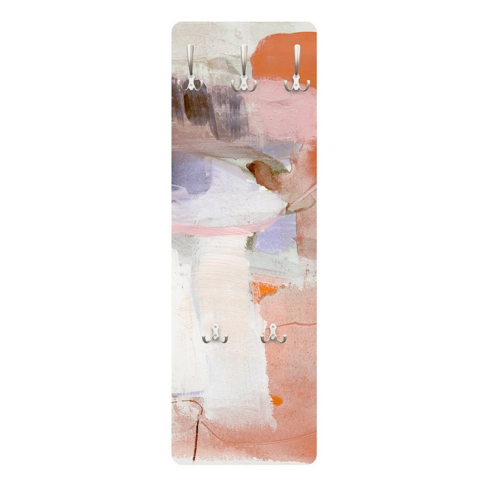 Bilderdepot24 Garderobenpaneel Orange Abstrakt Aquarell Kunst Ravel Iii