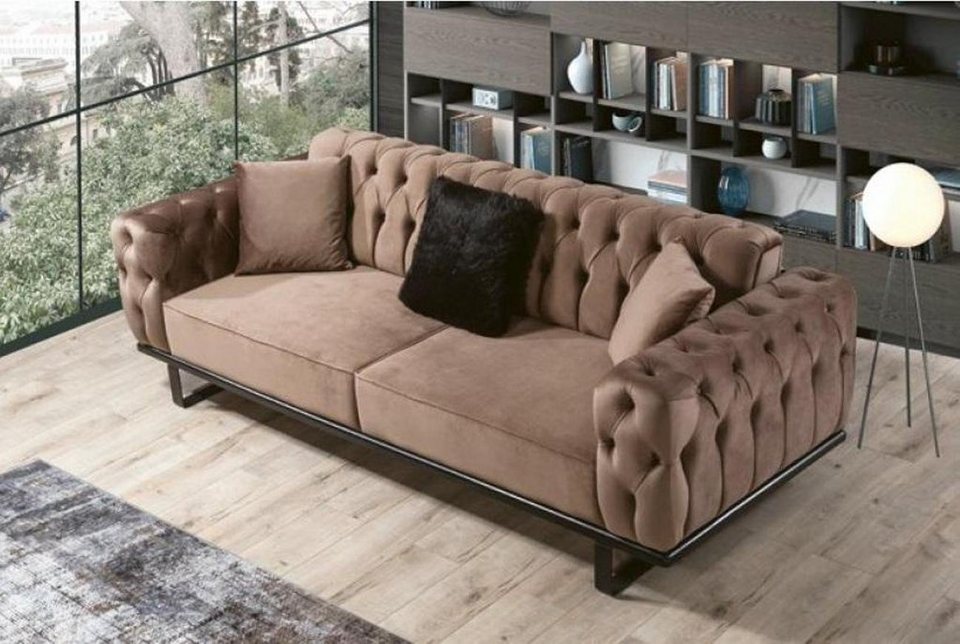 Jvmoebel 3 Sitzer Dreisitzer Chesterfield Möbel 3 Sitzer Stoffsofas