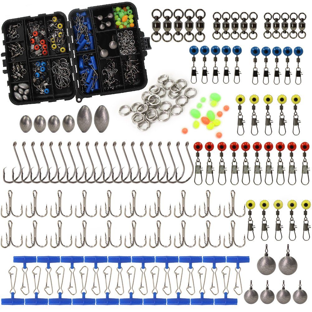 Croch Angelwirbel Angelzubehör Set, (216-St), Angelzubehör Set mit Wirbel Perlen für Angeln mit ...