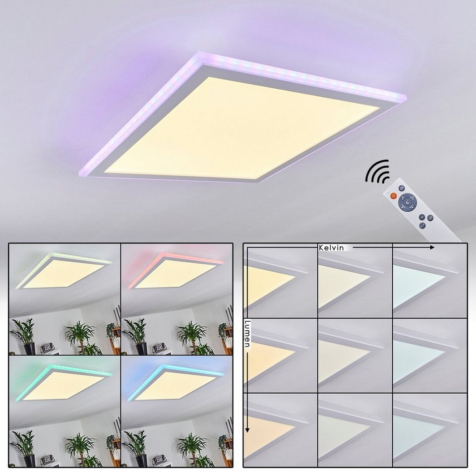 Hofstein Panel Vasto Led Deckenpanel Dimmbares Panel Aus Metall Und