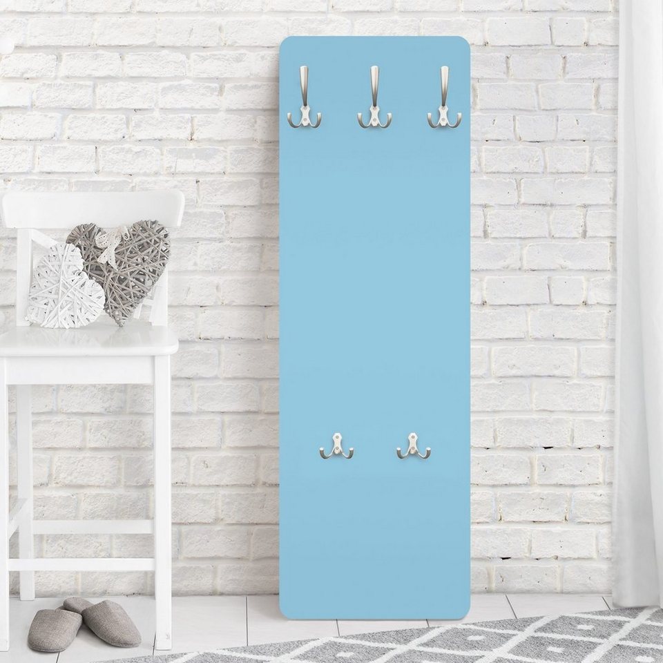 Bilderdepot24 Garderobenpaneel Design Unifarben Pastellblau