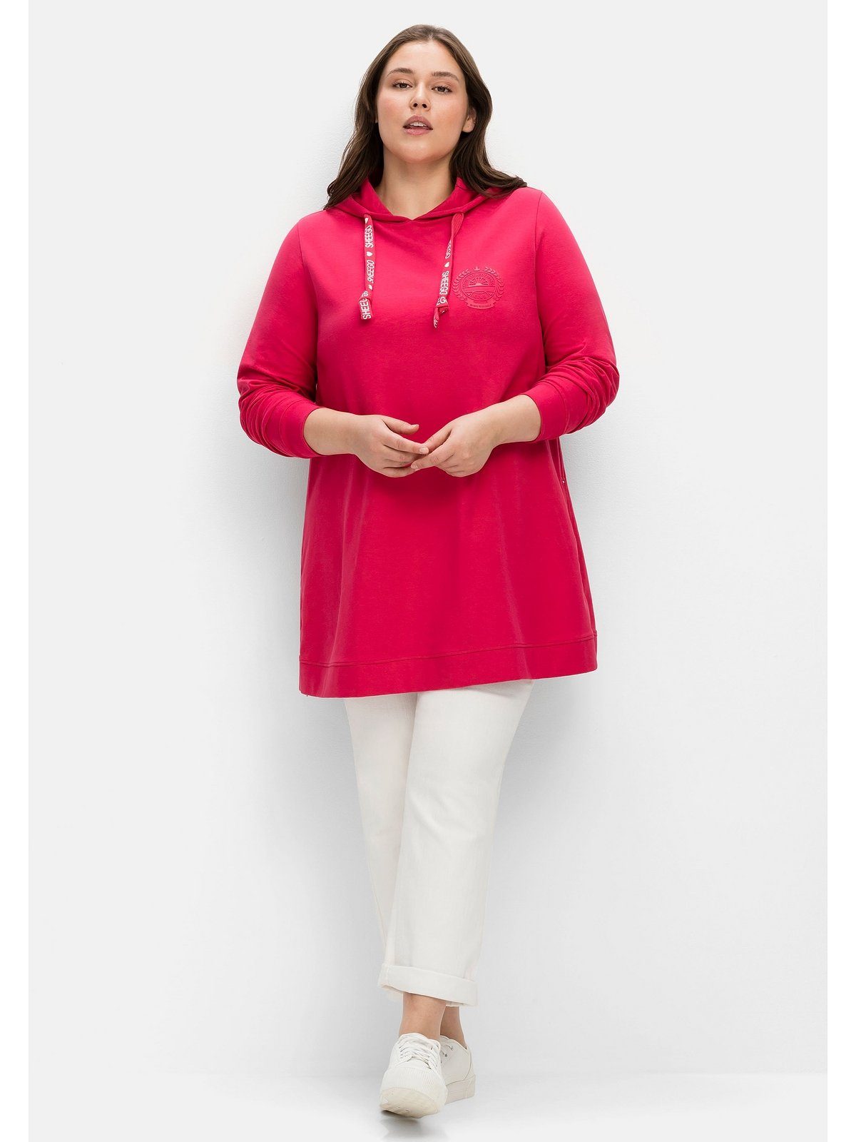 Sheego Sweatshirt Große Größen mit seitlichen Zippern