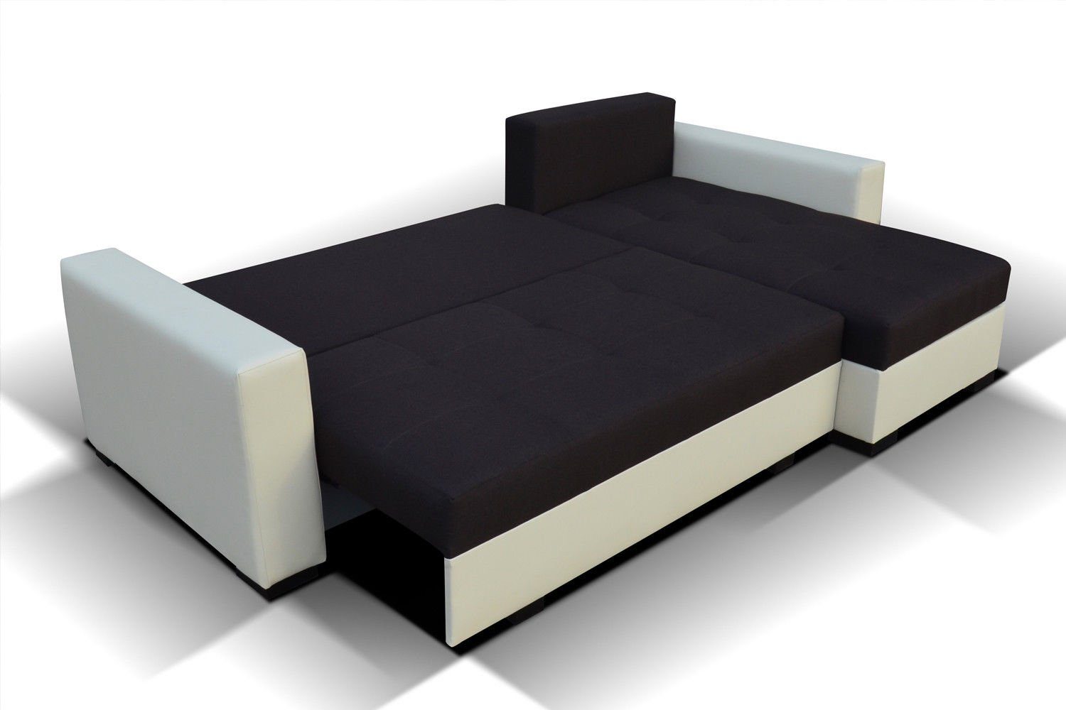Jvmoebel Ecksofa Design Ecksofa Newark Bettfunktion Couch Leder Textil