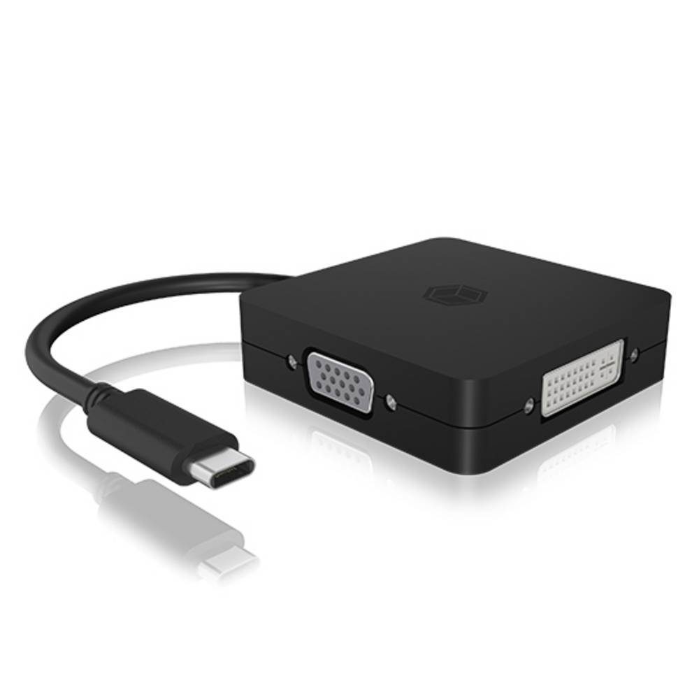ICY BOX ICY BOX 4-in-1 Type-C zu HDMI, DisplayPort, VGA, DVI Adapter ...