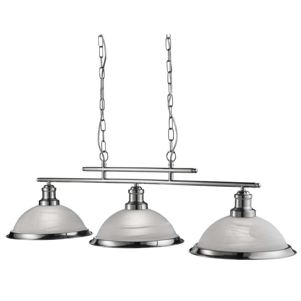Etc Shop Hängeleuchte Decken Hänge Lampe Pendel Leuchte Silber Satin