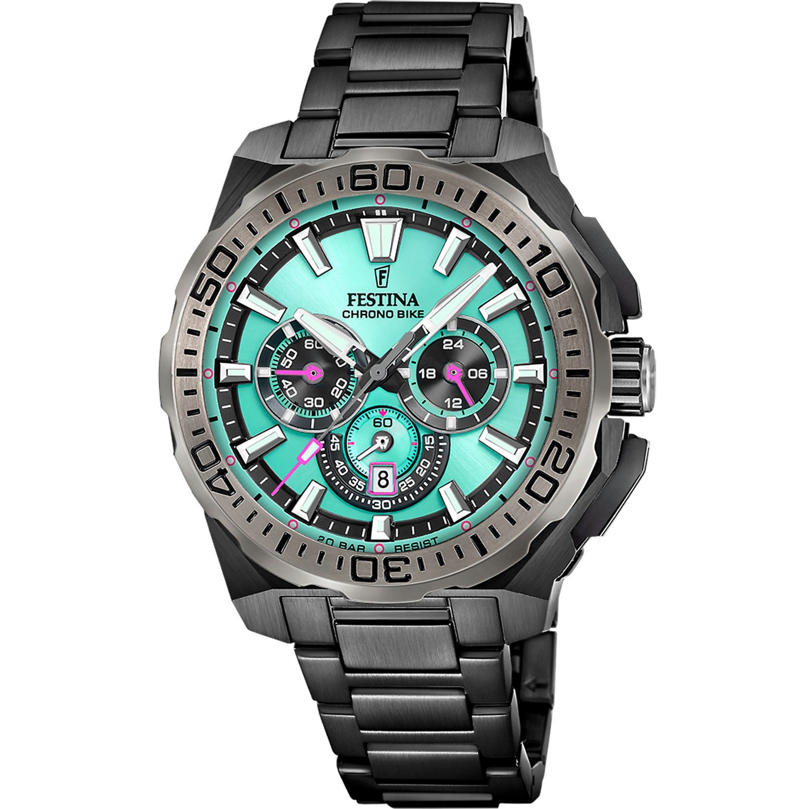 Festina Chronograph Chrono Bike Spezial Edition - 45,5 mm, Edelstahlarmband, sportlich F20731/3