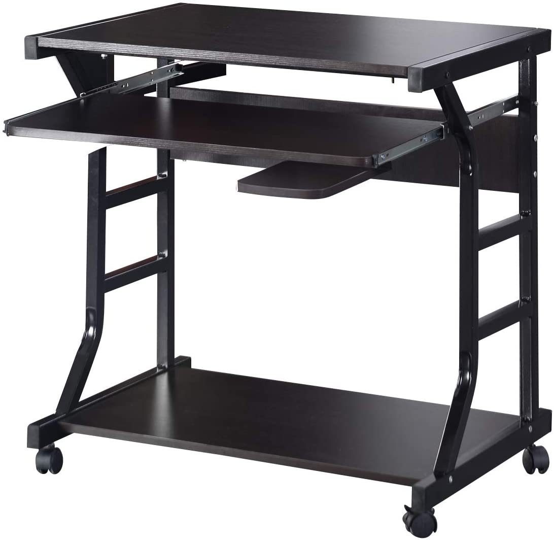 COSTWAY Computertisch »Computertisch«, mit Rollen, inkl. Tastaturauszug ...