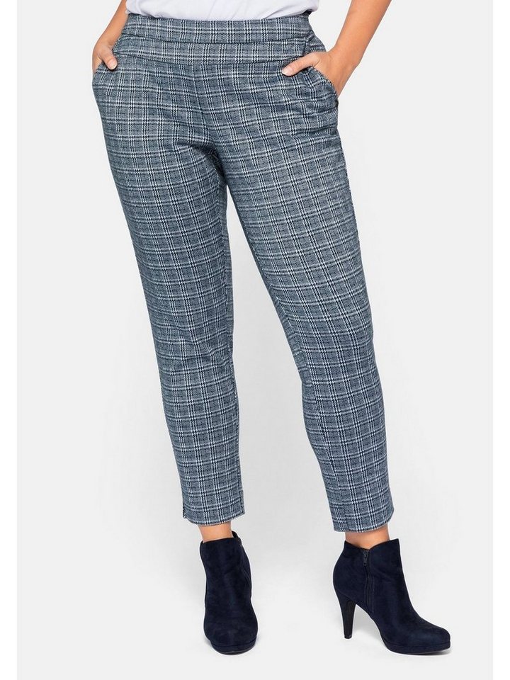 Sheego Stretch Hose Stretchhose Im Klassischen Karo