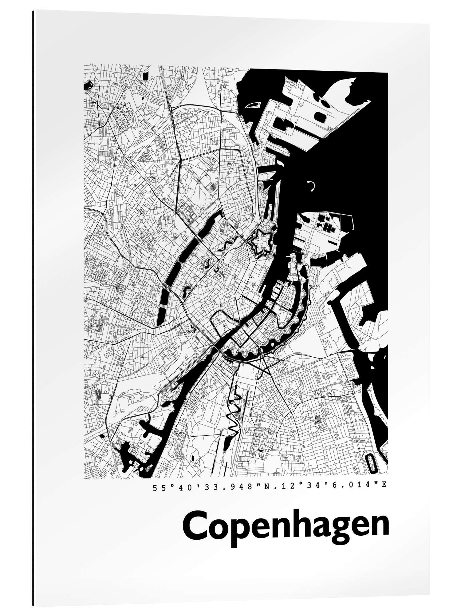 Posterlounge Xxl Wandbild 44spaces Stadtplan Von Kopenhagen Iv