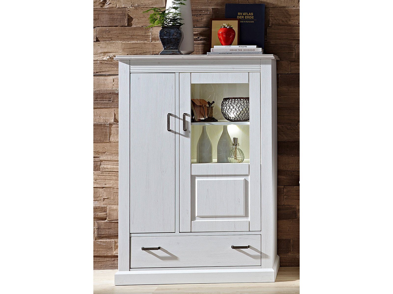 Möbelando Vitrine Lima 99 X 142 X 42 Cm Bht Für Das Wohnzimmer