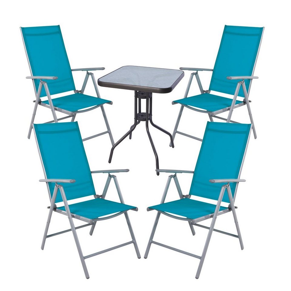 Mojawo Essgruppe 5 Tlg Bistro Garnitur Bistromöbel Klappstuhl