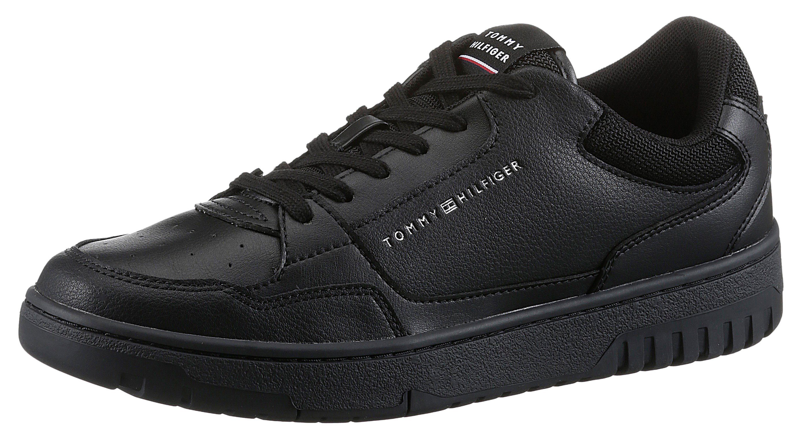 Tommy Hilfiger TH BASKET CORE LEATHER Sneaker mit gepolstertem Schaftrand Freizeitschuh Halbschuh Schnurschuh