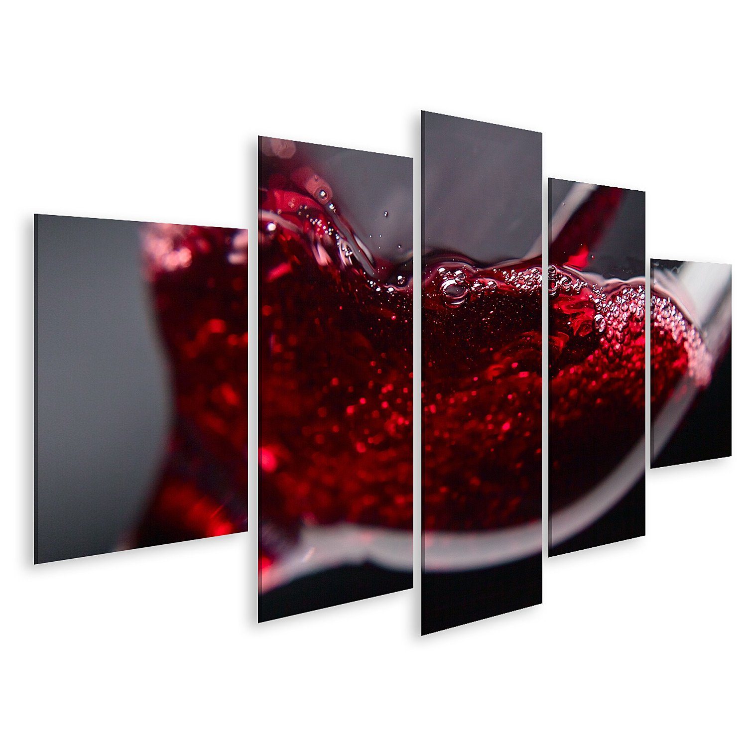 Islandburner Leinwandbild Bild Auf Leinwand Rotwein Im Weinglas Auf