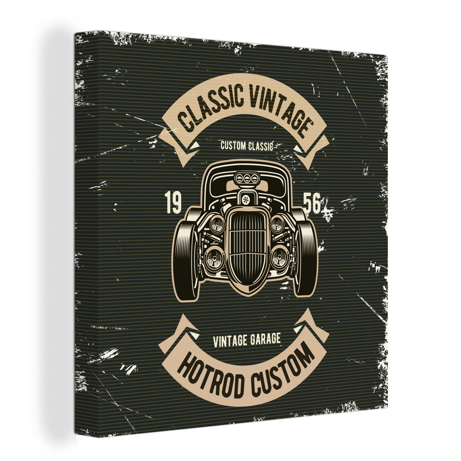 Onemillioncanvasses® Leinwandbild Auto Oldtimer Zitat 1 St