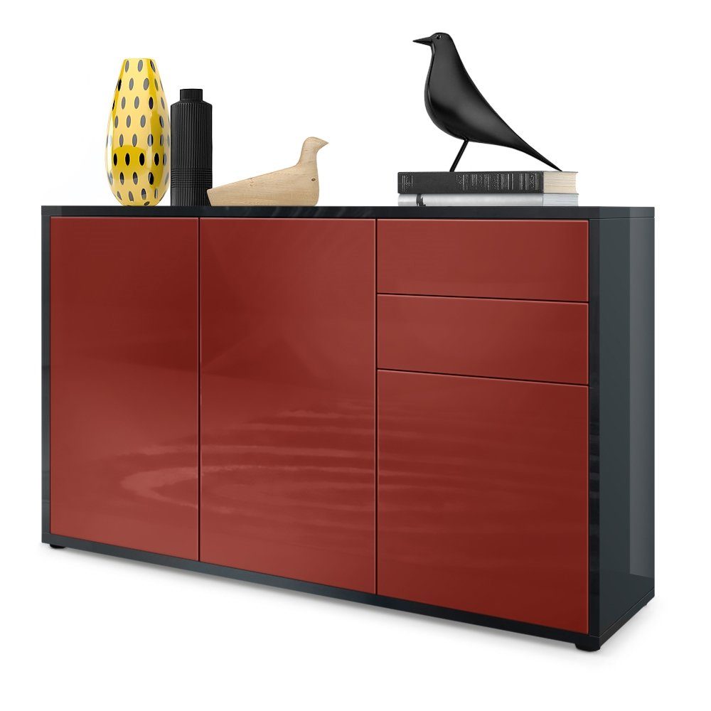 Luxus Sideboard Rot Hochglanz Bild