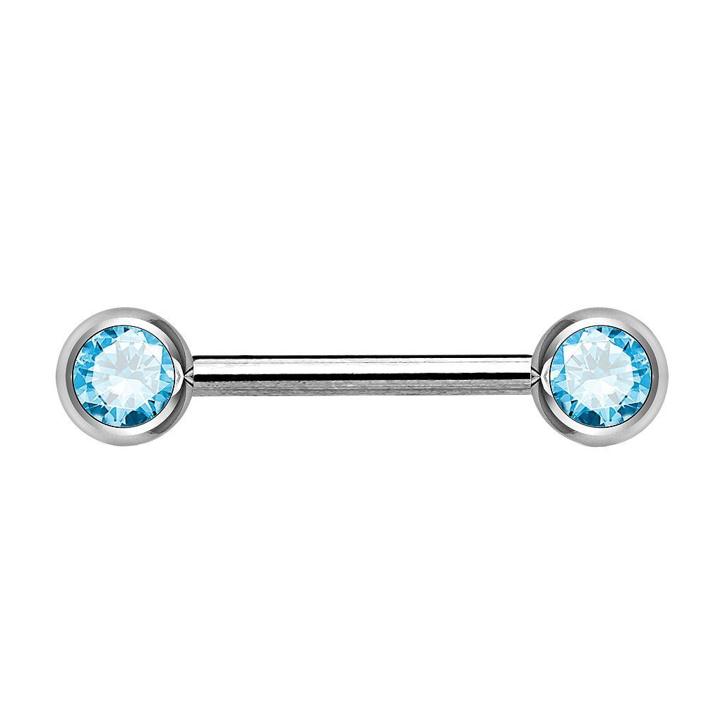 Taffstyle Intimpiercing Intimpiercing Brustwarzen Zwei Kristall Kugel, Brustpiercing Brustwarzen ...