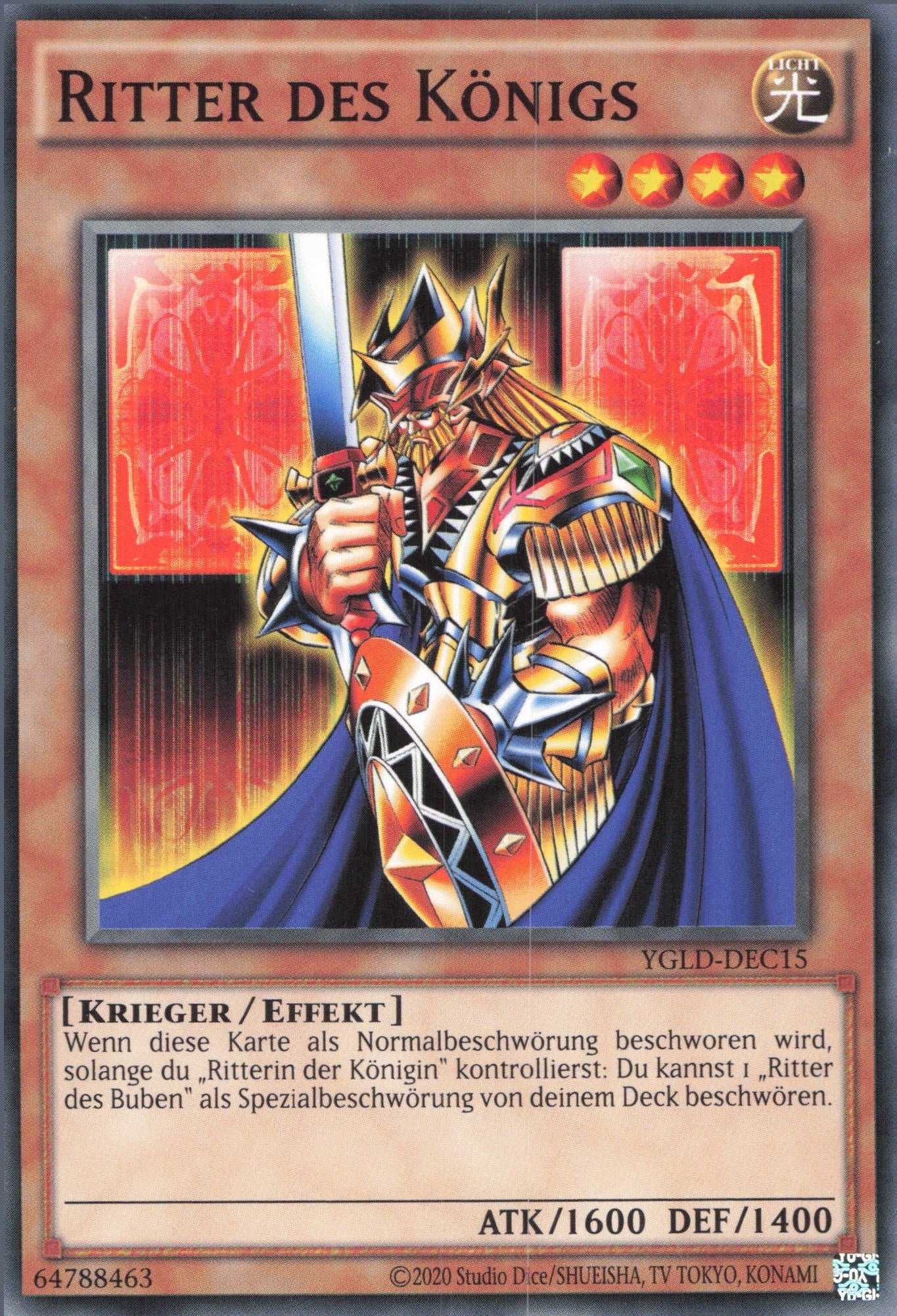ReCollectibles Sammelkarte YuGiOh Karte Ritter des Königs (V.2) deutsch, Yu-Gi-Oh! Karte YGLD ...