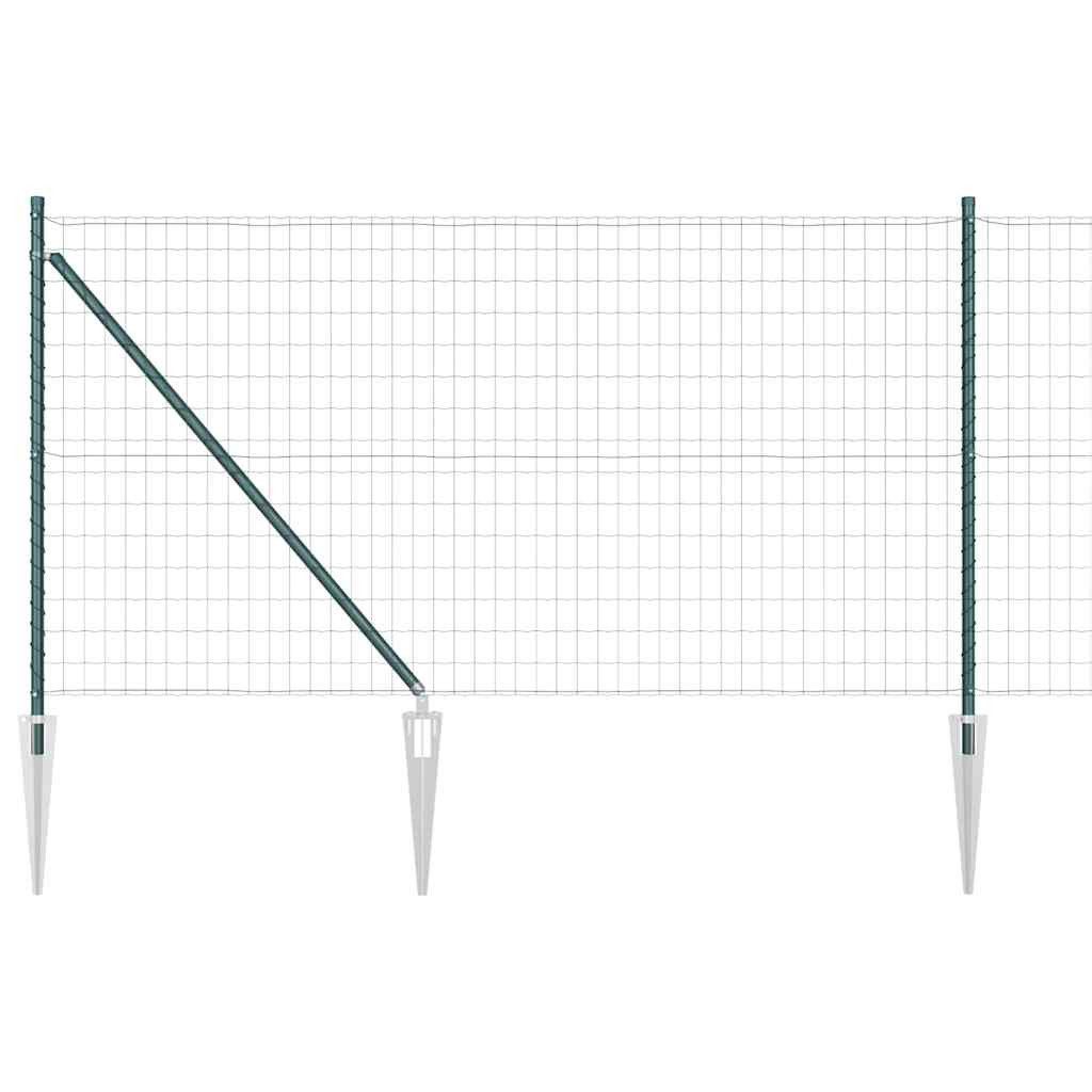 vidaXL Gartenzaun Schweißdrahtzaun mit Spikes 10 x 1 m (B x H), (1-St ...