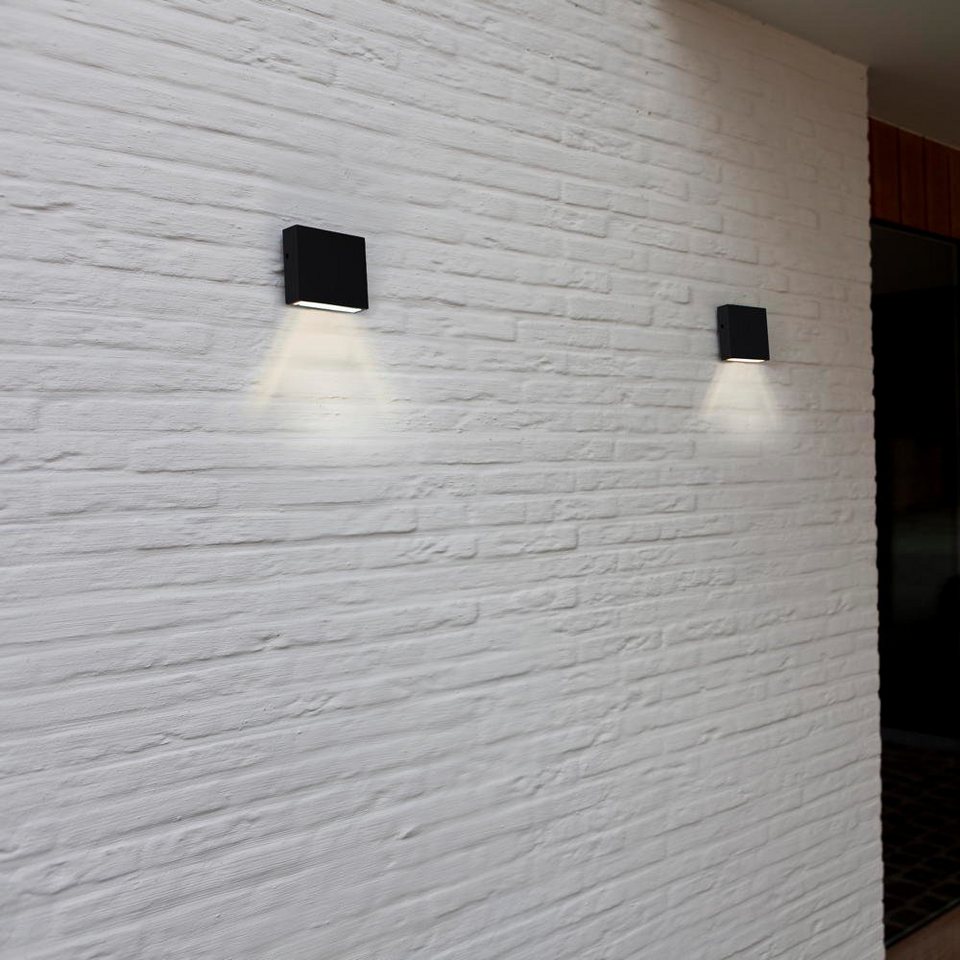 Lutec Led Außen Wandleuchte Led Wandleuchte Gemini Xf In Schwarz Matt 9