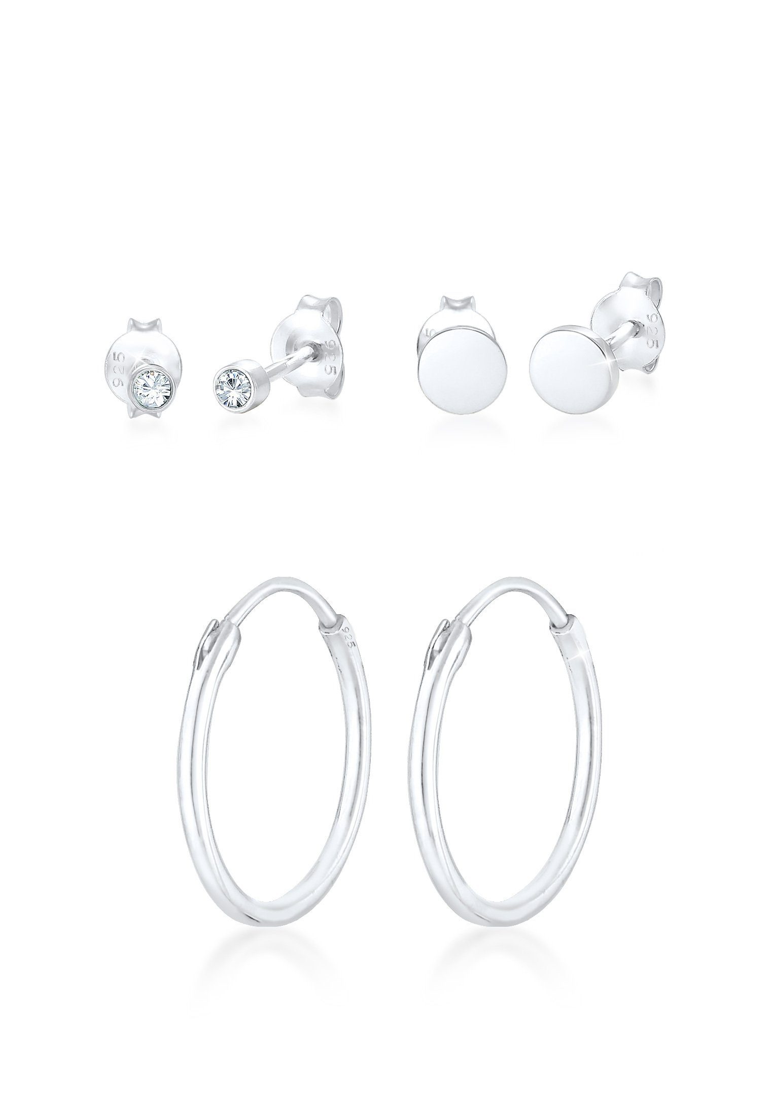 Elli Ohrring Set 3er Set Stecker Kristalle 925 Silber In Sehr