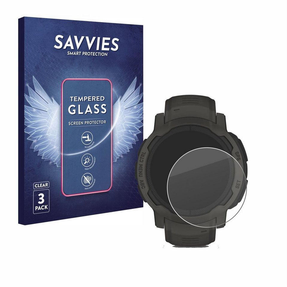 Savvies Panzerglas Für Garmin Instinct 2 Solar Displayschutzglas 3