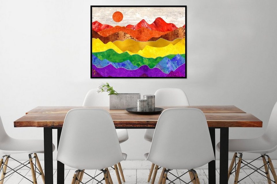 Muchowow Poster Stolz Regenbogen Marmor 1 St Gerahmtes Poster