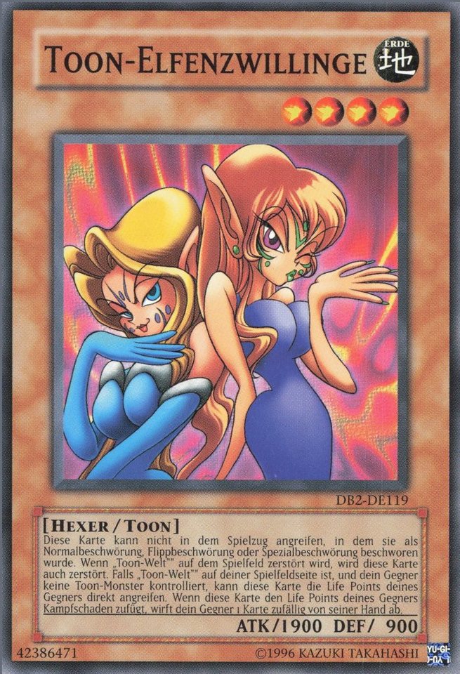Recollectibles Sammelkarte Yugioh Karte Toon Elfenzwillinge Deutsch Yu