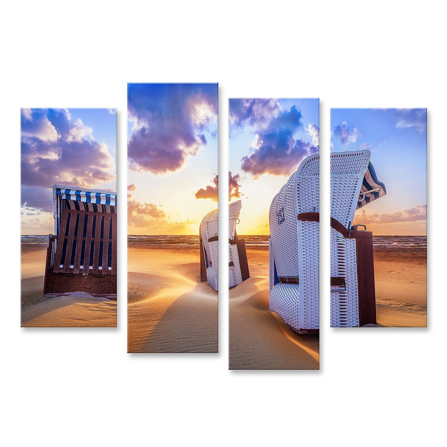 Islandburner Leinwandbild Bild Auf Leinwand Strand Sonnenuntergang